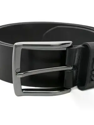Karl Lagerfeld Logo Buckle Belt - Black