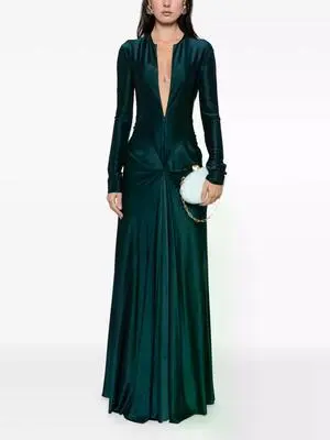 Victoria Beckham Long-sleeve Cut-out Maxi Dress