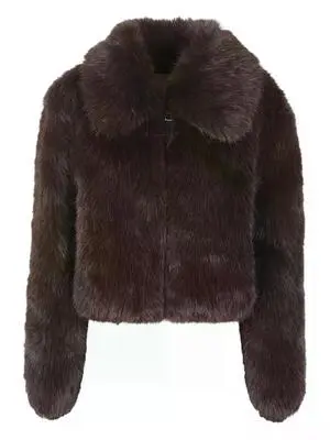 THE FRANKIE SHOP Hope Faux Fur Jacket - Brown