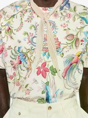 Etro Floral-print T-shirt - Neutrals