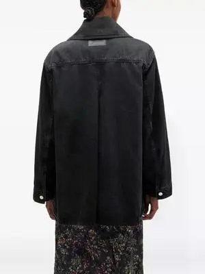 GANNI Buttoned Denim Jacket - Black
