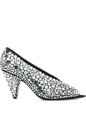 SERGIO ROSSI 85mm Beak Peep-toe Pumps