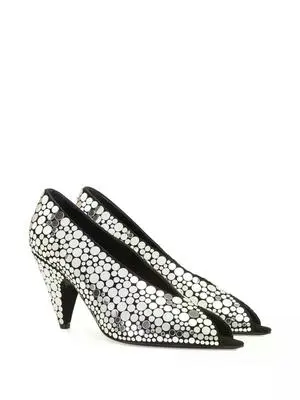 SERGIO ROSSI 85mm Beak Peep-toe Pumps