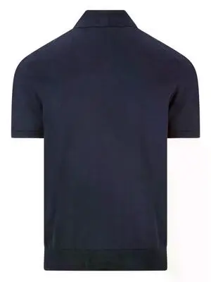 Brunello Cucinelli Embroidered-logo Polo Shirt - Blue