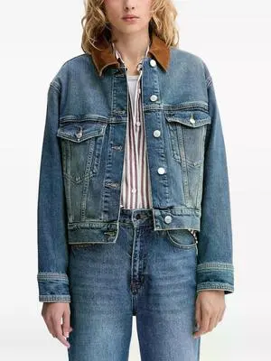 Marc O'polo Corduroy-collar Denim Jacket - Blue