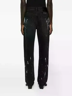 PURPLE BRAND Ripped Jeans With Paint Splatter Effect