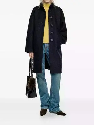 Bimba Y Lola Buttoned Wool-blend Coat