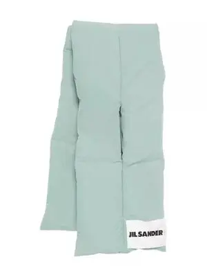 JIL SANDER Padded Logo Scarf - Green