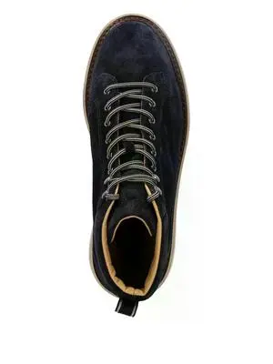 Gant Lace-up Panelled Boots - Blue