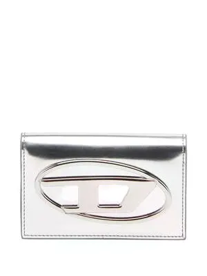 DIESEL® 1dr Metallic-effect Card Holder - Silver