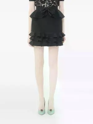 Valentino Garavani Bow Detail Flounce Mini Skirt