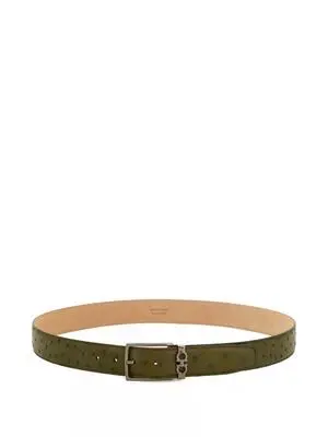 FERRAGAMO Gancini Buckle Belt - Green