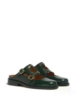 Marni Bambi 3.0 Buckle Leather Loafers - Green