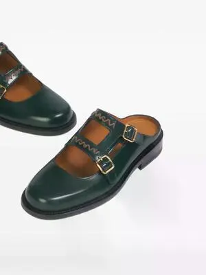 Marni Bambi 3.0 Buckle Leather Loafers - Green