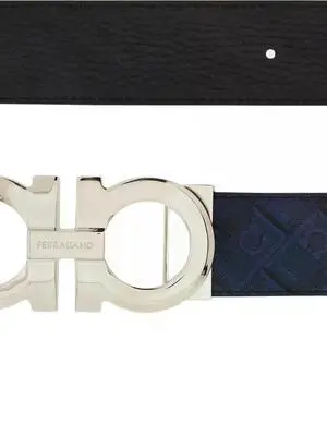 FERRAGAMO Gancini Buckle Belt - Blue