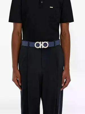 FERRAGAMO Gancini Buckle Belt - Blue