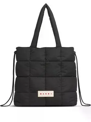 Marni Quilted Tote Bag - Black