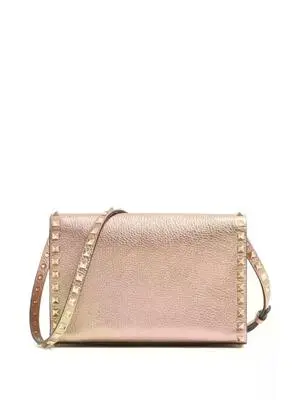 Valentino Garavani Rockstud Grainy Leather Crossbody Bag - Pink