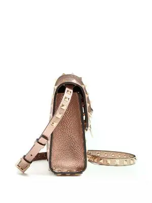 Valentino Garavani Rockstud Grainy Leather Crossbody Bag - Pink