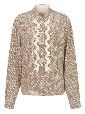 Marni Printed Silk Crêpe De Chine Shirt