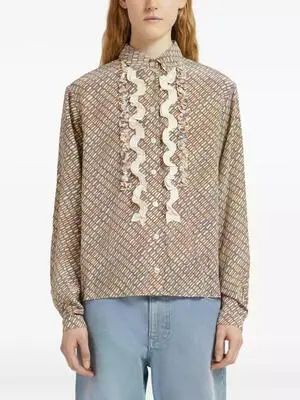 Marni Printed Silk Crêpe De Chine Shirt