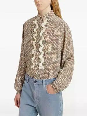Marni Printed Silk Crêpe De Chine Shirt