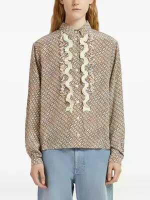 Marni Printed Silk Crêpe De Chine Shirt