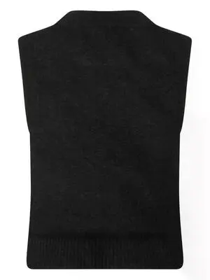 GANNI Cherry-embroidered Top - Grey