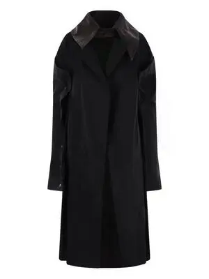 Yohji Yamamoto Leather-collar Coat