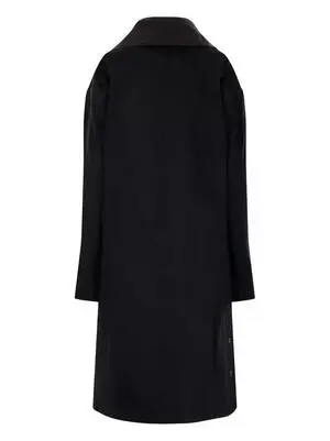 Yohji Yamamoto Leather-collar Coat