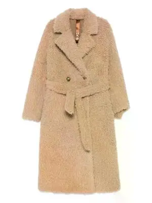 GLOX Double-breasted Belted Coat