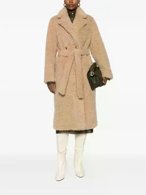 GLOX Double-breasted Belted Coat