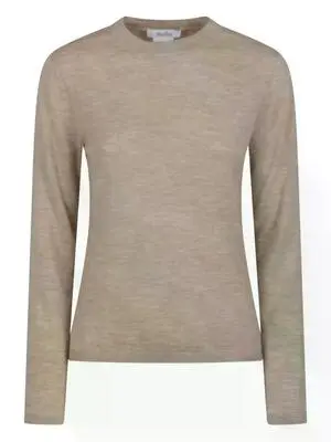 Max Mara Crew-neck Long Sleeve Sweater - Neutrals