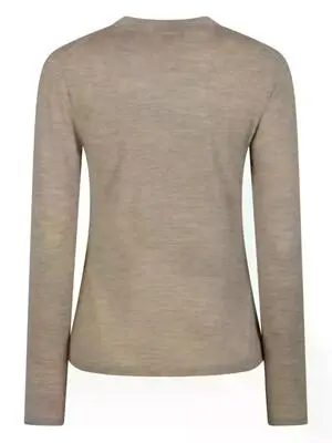 Max Mara Crew-neck Long Sleeve Sweater - Neutrals