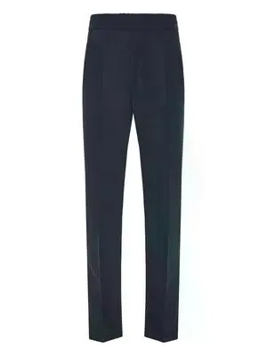Zegna Elastic-waistband Trousers - Blue