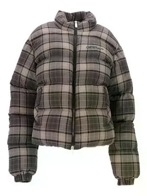 Off-White Flannel Down Jacket - Grey