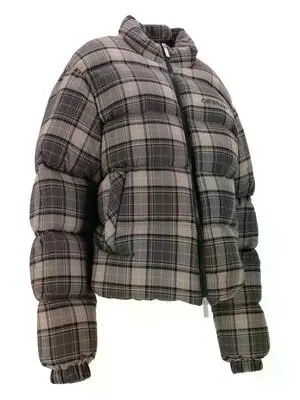 Off-White Flannel Down Jacket - Grey