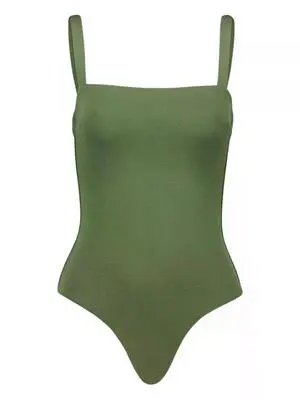 Matteau Crinkle Square-neck Swimsuit - Green