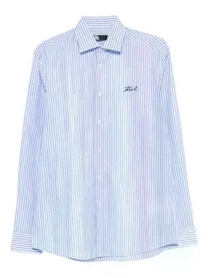 Karl Lagerfeld Striped Modern Fit Shirt - Blue