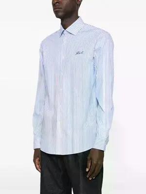 Karl Lagerfeld Striped Modern Fit Shirt - Blue