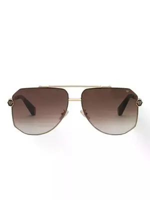 Philipp Plein Geometric-frame Sunglasses - Gold