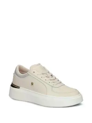 Tommy Hilfiger Logo-plaque Lace-up Sneakers - Neutrals