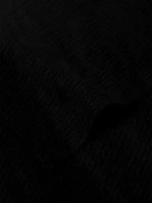 Sunspel Ribbed-knit Scarf - Black