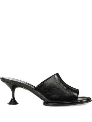 SERGIO ROSSI 60mm Leather Mules - Black