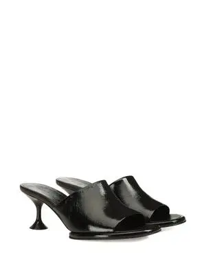 SERGIO ROSSI 60mm Leather Mules - Black