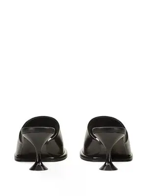 SERGIO ROSSI 60mm Leather Mules - Black