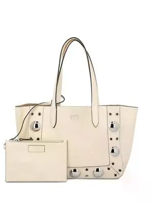 Valentino Garavani Nellcôte Leather Tote Bag - Neutrals