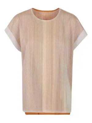 Pleats Please Issey Miyake Straight Hem T-shirts For Women