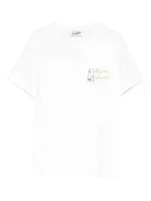 MC2 SAINT BARTH Emilie Embroidered T-shirt - White