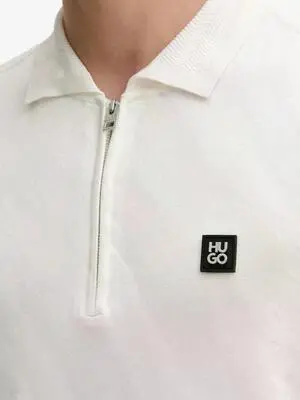Hugo Half-zip Logo-patch Polo Shirt